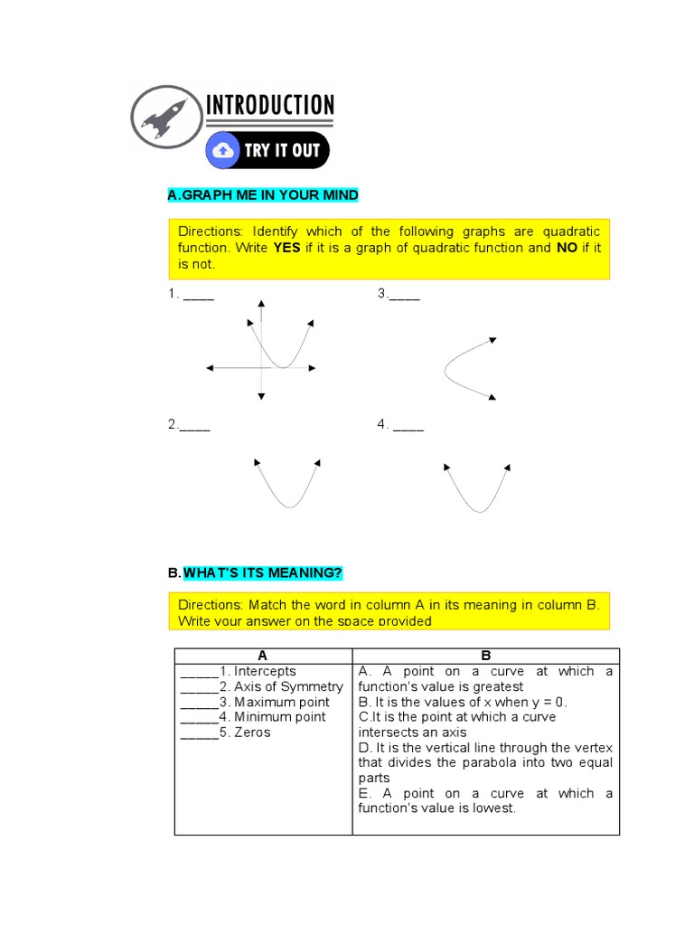 Graphs Quadratic | PDF | Mathematical Analysis | Mathematical Relations