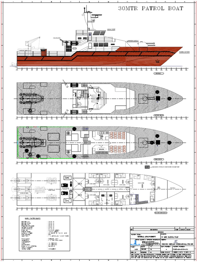 Crew Boat - 30M - General Arrangement - 13.11.19 PDF | PDF