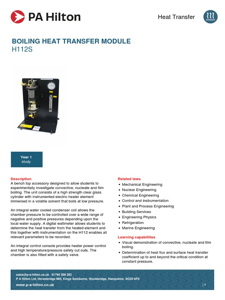 H112s-Boiling Heat Transfer Module | PDF | Heat Transfer | Boiling