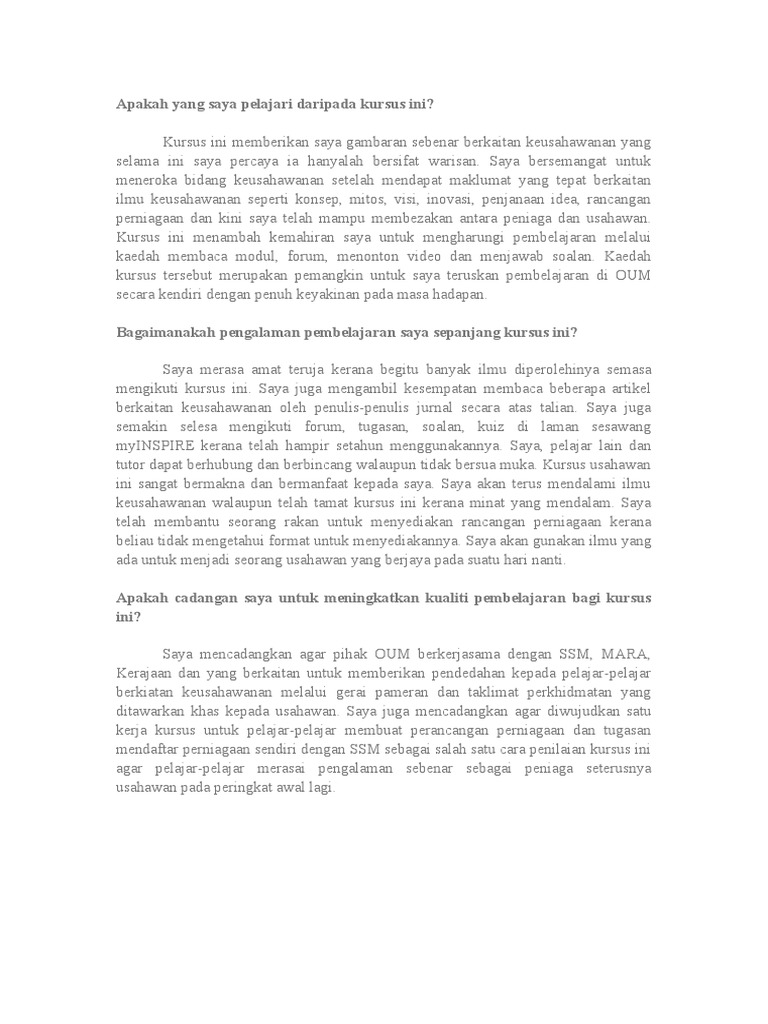 CONTOH Refleksi | PDF