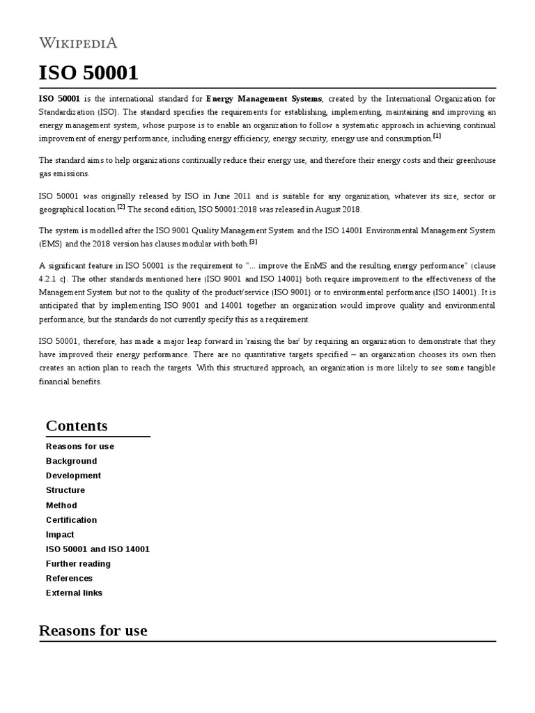 Iso 50001 | PDF | Business | Nature