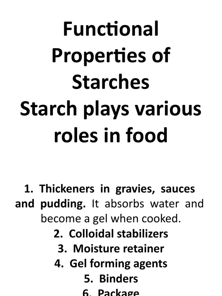 12-Functions and Uses F Starch | PDF