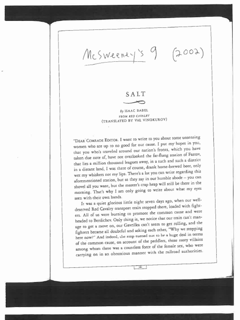 Salt - Isaac Babel | PDF