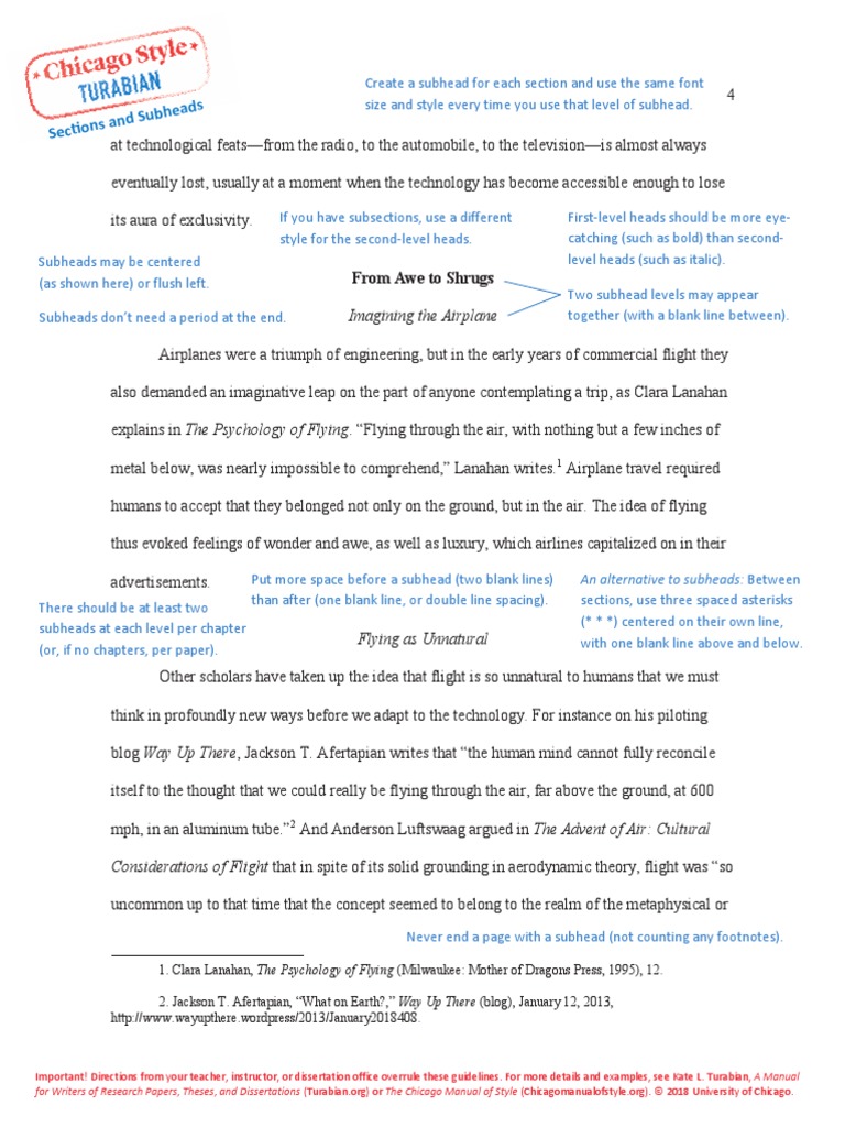 Main Text: Sections and Subheads | PDF | A Manual For Writers Of ...