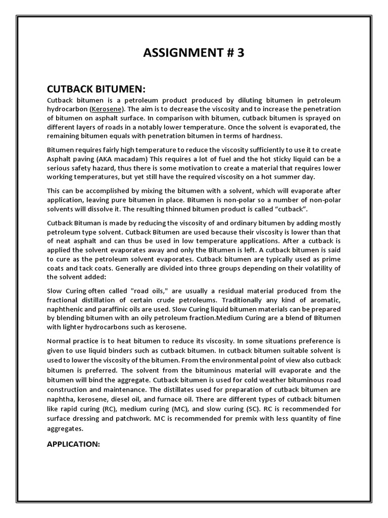 Assignment 3 | PDF | Asphalt | Road Surface