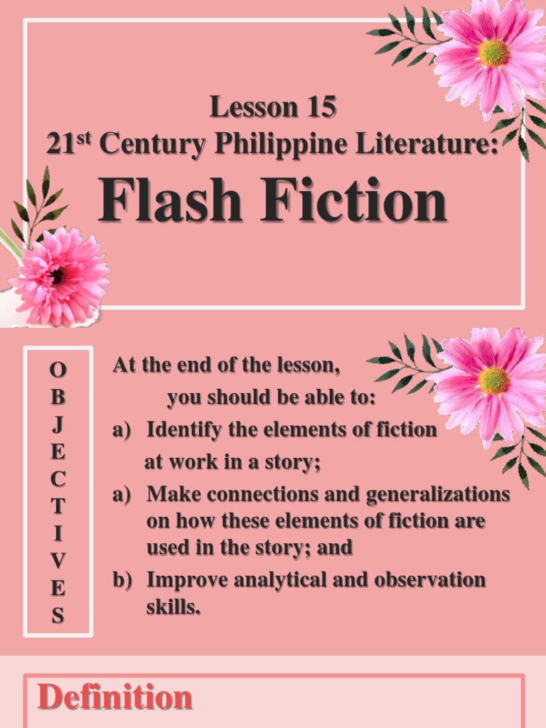 Lesson 15 21 Century Philippine Literature:: Flash Fiction | PDF