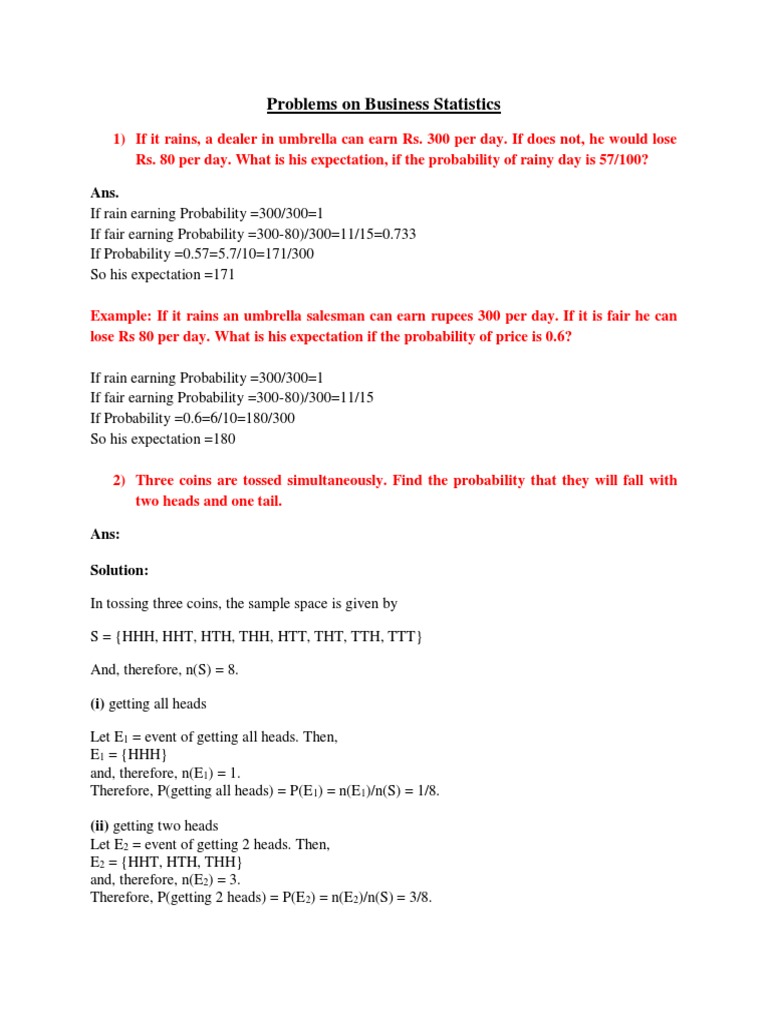 Statistics Problems | Download Free PDF | Mean | Quadratic Equation