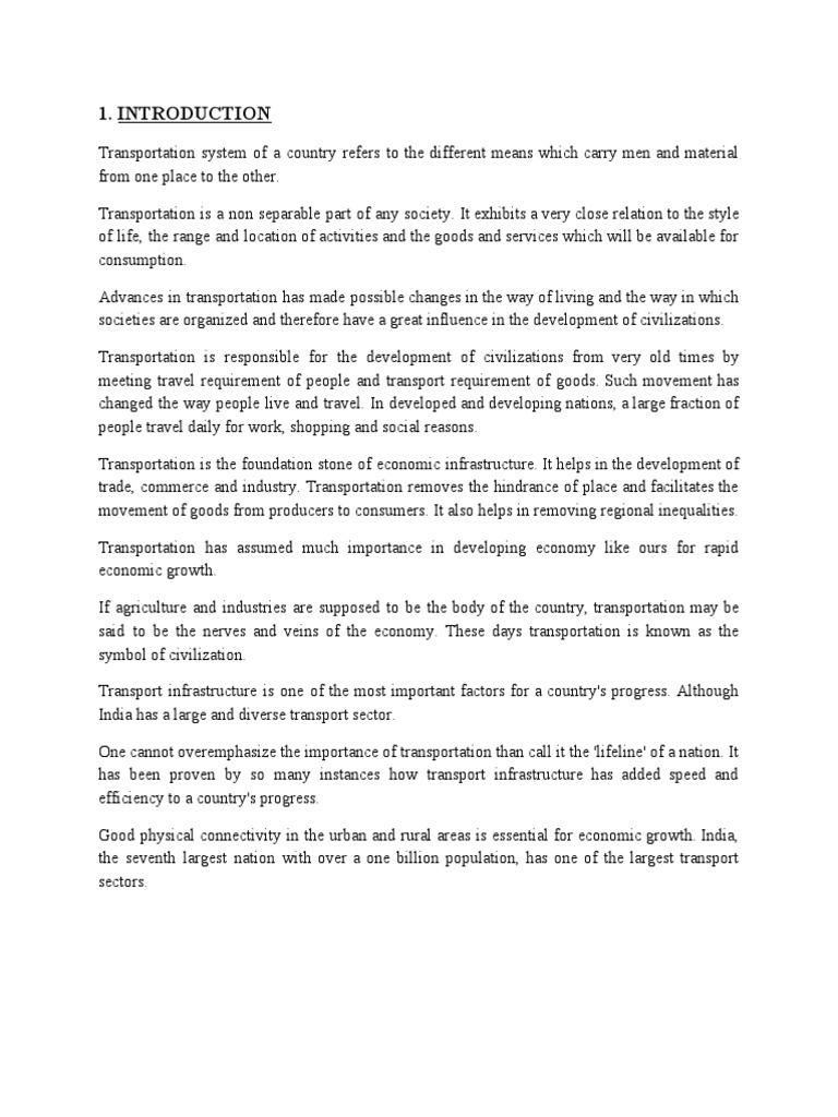 Role Of Transportation In Urban Development Pdf Resource Transport