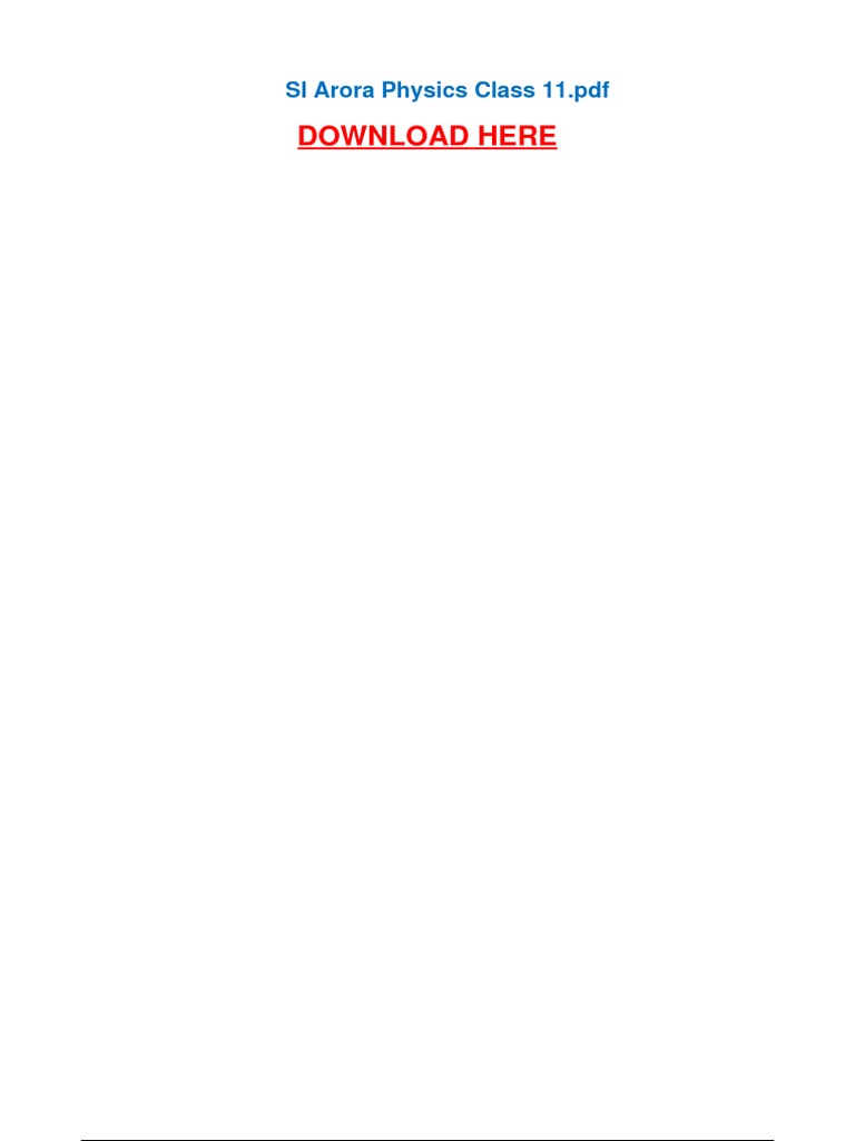Here: SL Arora Physics Class 11 PDF | PDF | Nature
