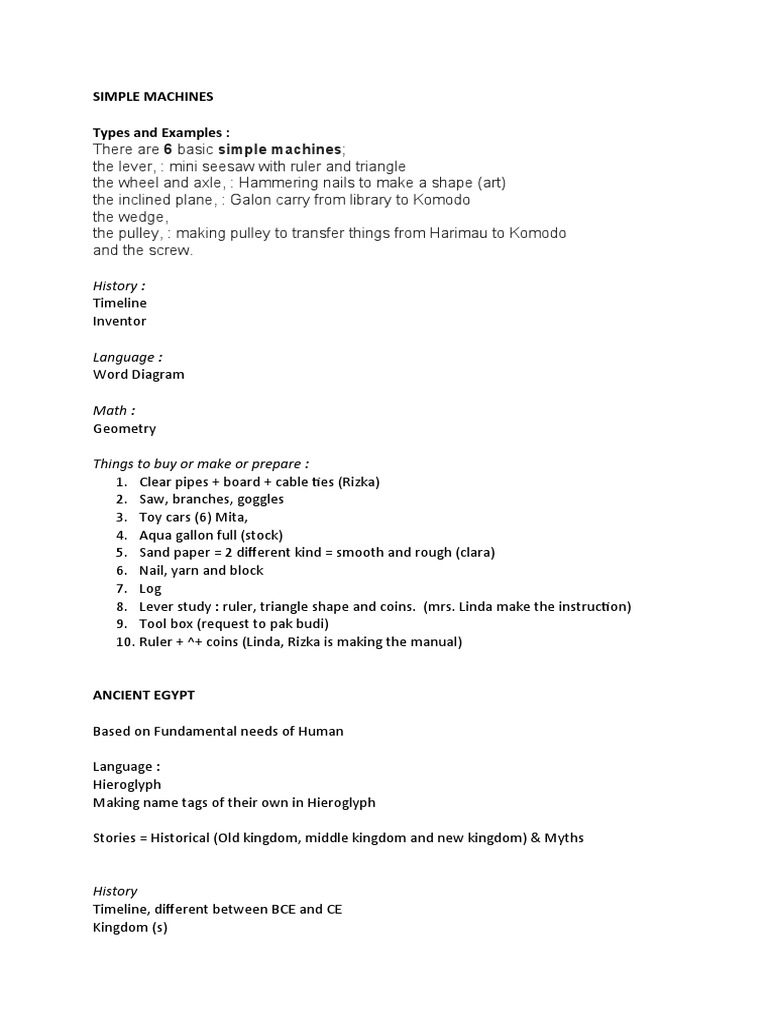 SIMPLE MACHINES Theme | PDF