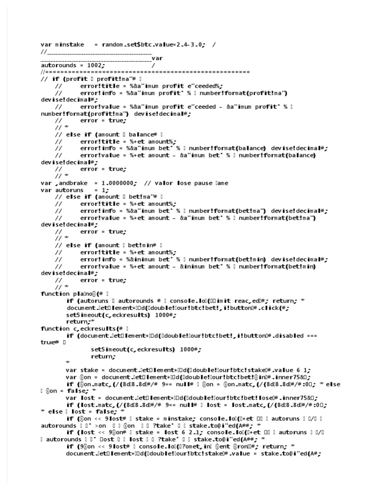 Script for automated betting on a Bitcoin doubling website with ...
