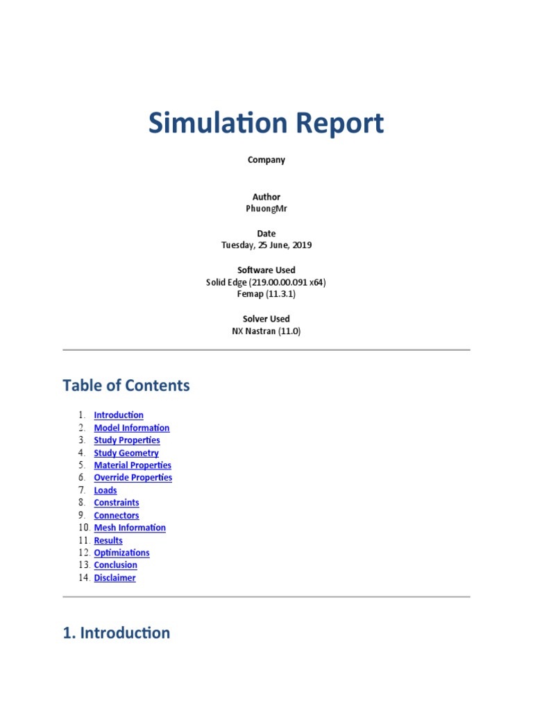 Static Structural Analysis of Skid Frame Assembly Using Solid Edge ...