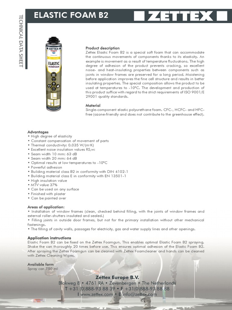 TDS Elastic Foam ENG | PDF | Thermal Insulation | Foam