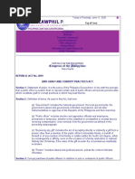 Republic Act 3019 (RA 3019) - Anti-Graft Law | PDF