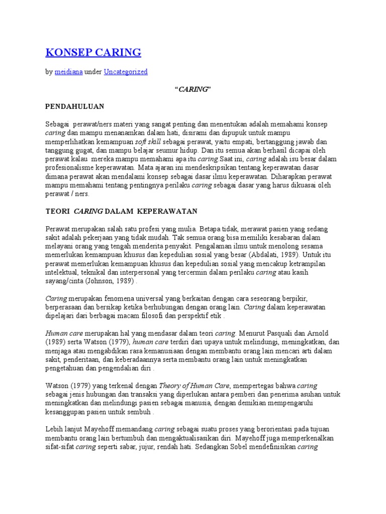 Konsep Caring | PDF