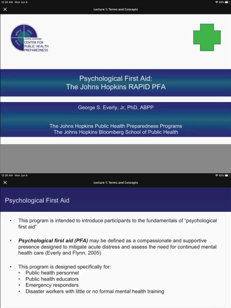Psychological First Aid Training | PDF | Psychological Resilience ...