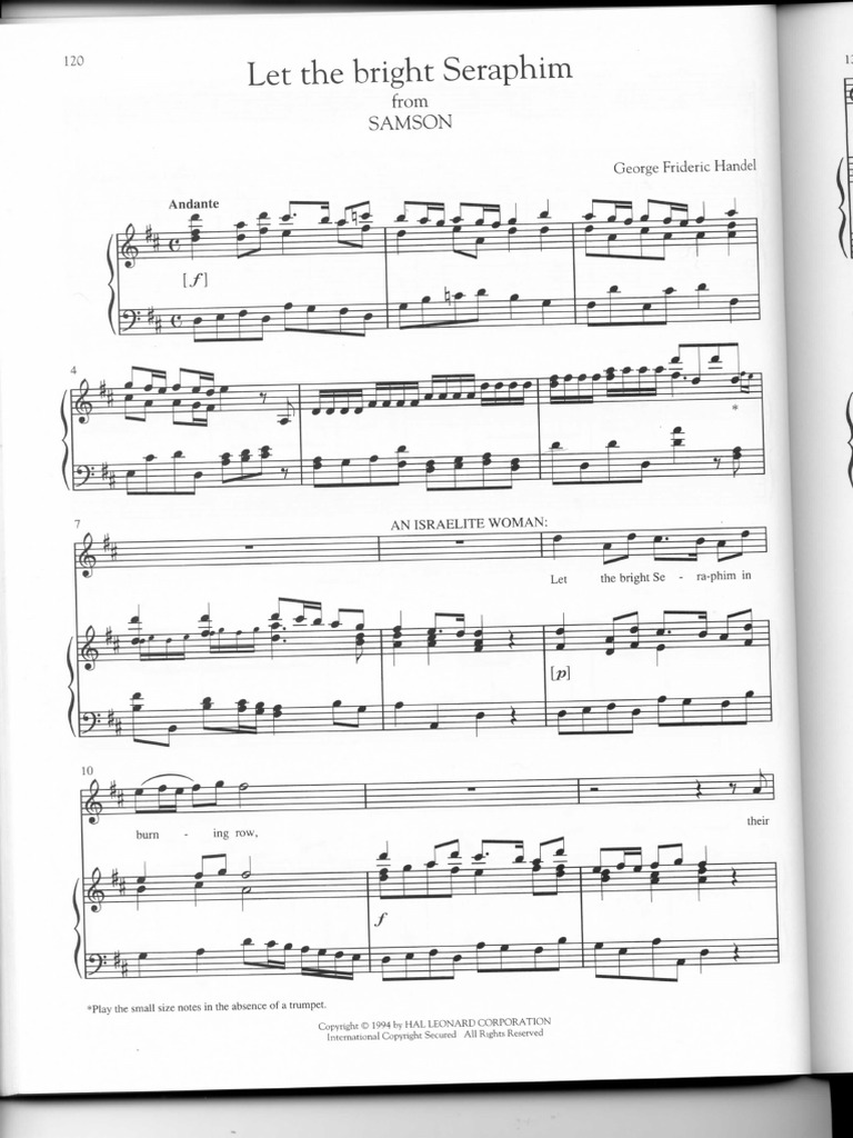 Handel - Let The Bright Seraphim | PDF