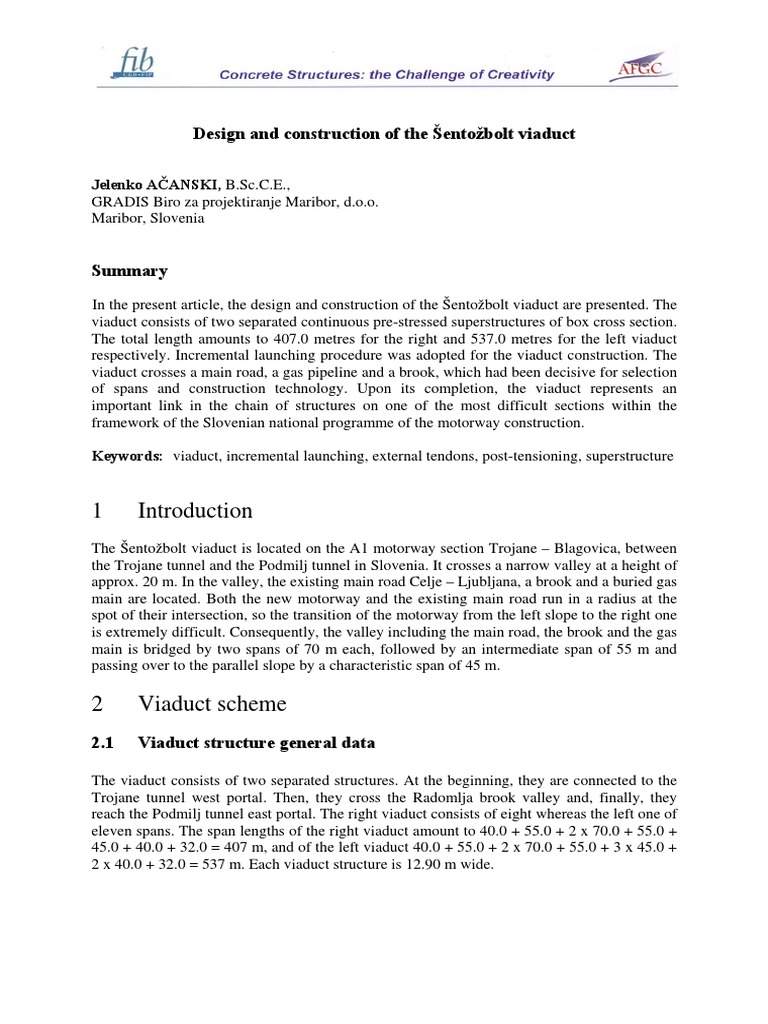 Viaduct Design & Construction Guide | PDF | Prestressed Concrete | Deep ...