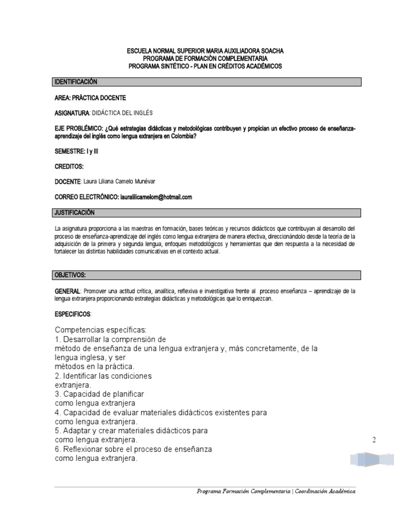 Contenidos PROGRAMÁTICOS | PDF | Crédito del curso | Aprendizaje