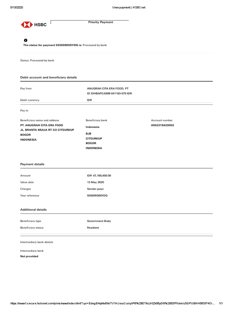 Bukti Pembayaran PDAM April 2020 | PDF