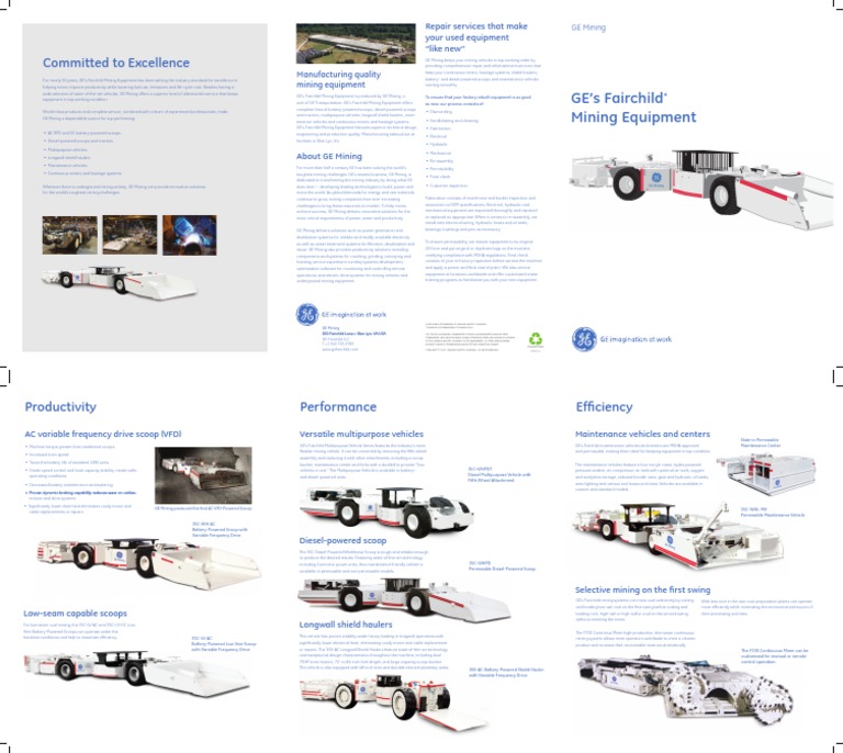 Ge Fairchild Brochure PDF | PDF | Mining | Vehicles