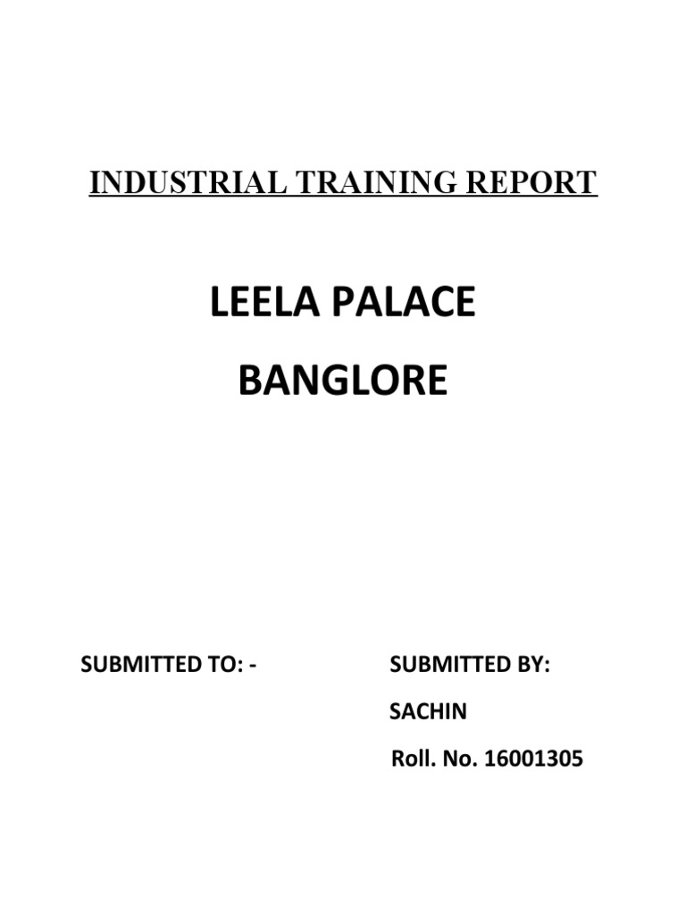 Industrial Training Report | PDF | Hotel | Yoga