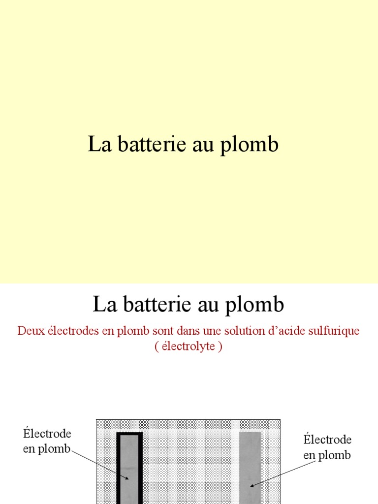La Batterie Au Plomb Electrode en Plomb Solution Concentree Dacide ...