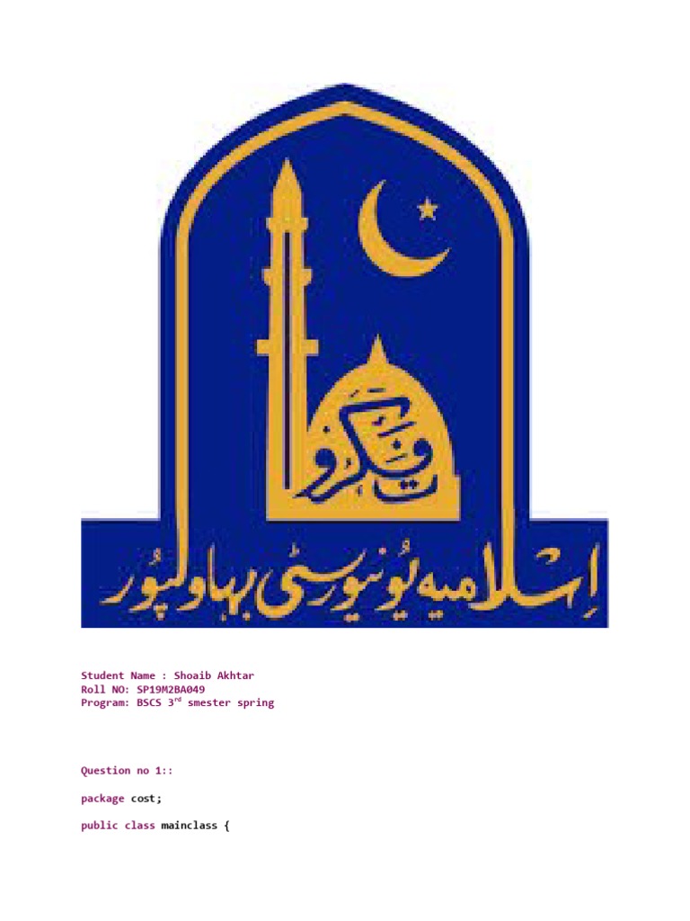 Opp Lab Assignment 5 and 6 | PDF | Computer Programming | Software ...