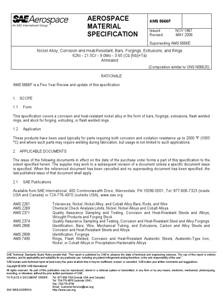 Aerospace Material Specification | Download Free PDF | Extrusion | Steel