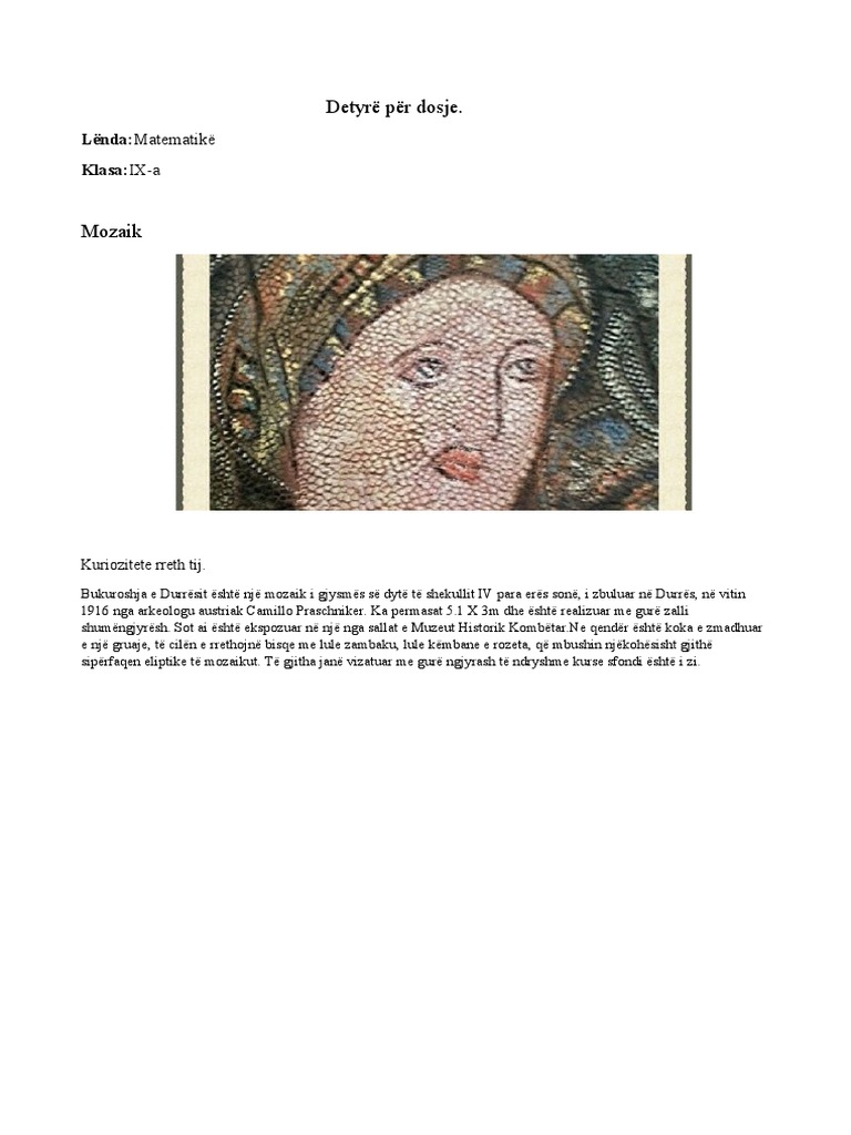 Detyrë Për Dosje | PDF