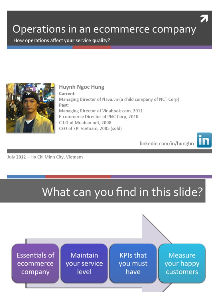 Operations in An Ecommerce Company: How Opera) Ons Affect Your Service ...