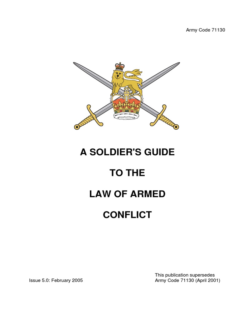 A Soldier'S Guide To The Law of Armed Conflict: Army Code 71130 | PDF ...