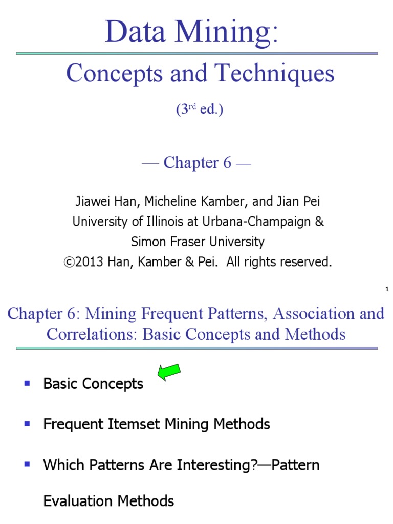 DM-BS-lec6-Mining Frequent Patterns | PDF | Data Management | Analysis