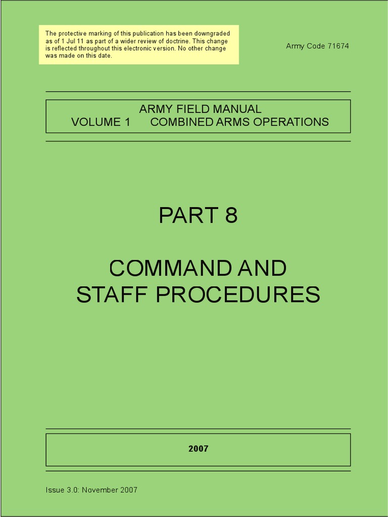 AFM Vol1 Pt8 Command and Staff Procedures PDF | PDF | Staff (Military ...