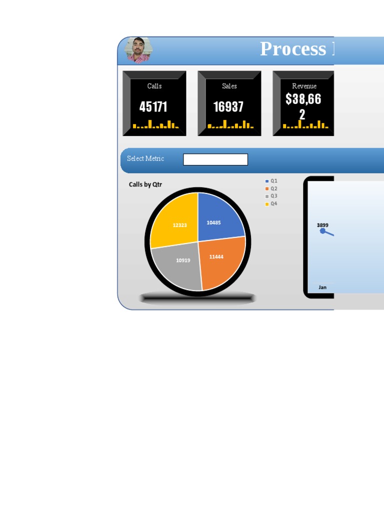 Process Dashboard: Calls Sales Revenue | PDF
