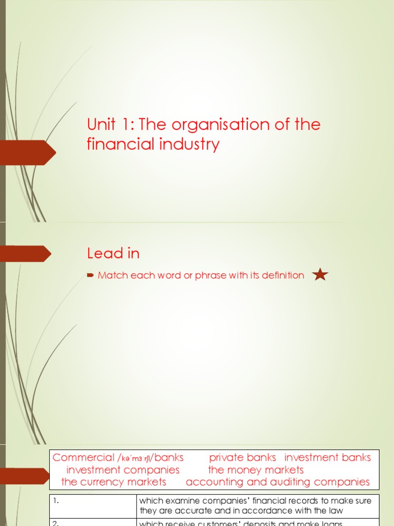Overview of Financial Industry Structure | PDF | Money Market | Banks