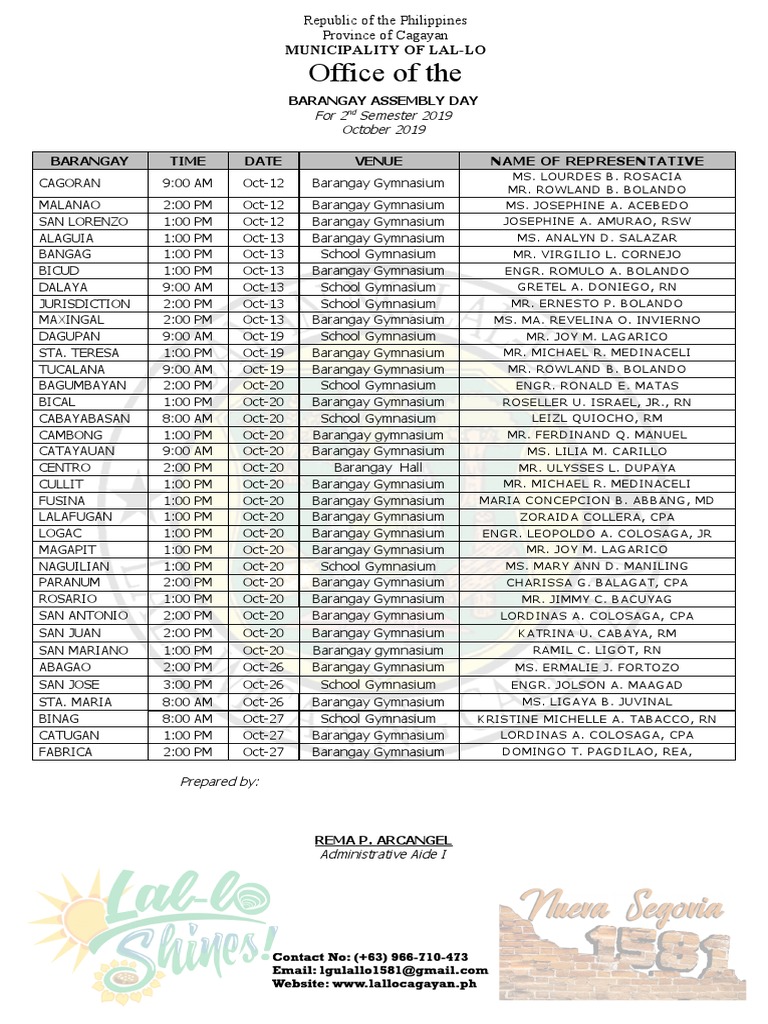 BAD Schedule | PDF | Violence