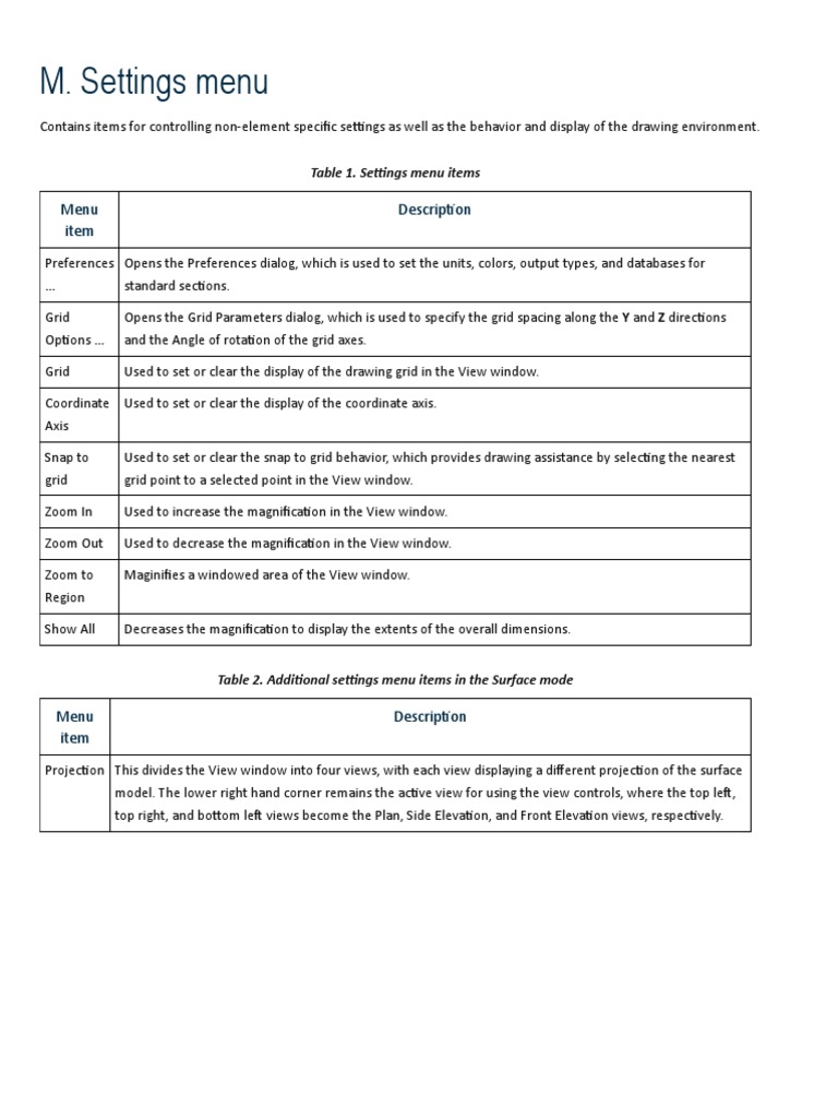 M. Settings Menu | PDF | Art