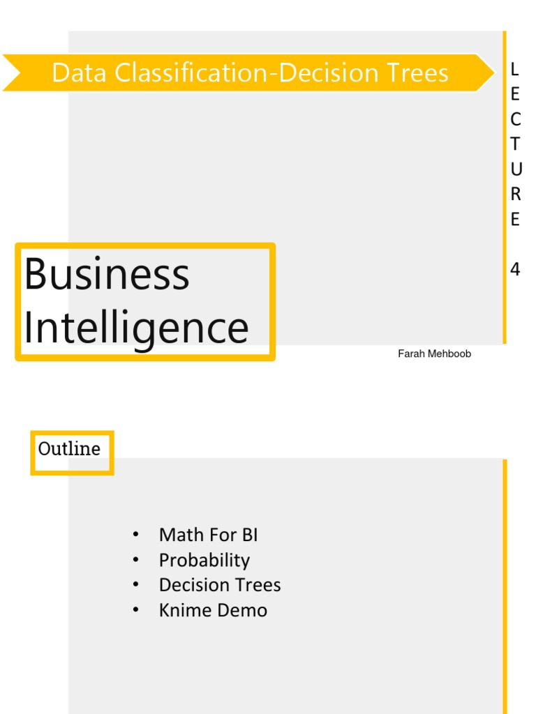 Data Classification-Decision Trees: Business Intelligence | PDF | Regression Analysis ...