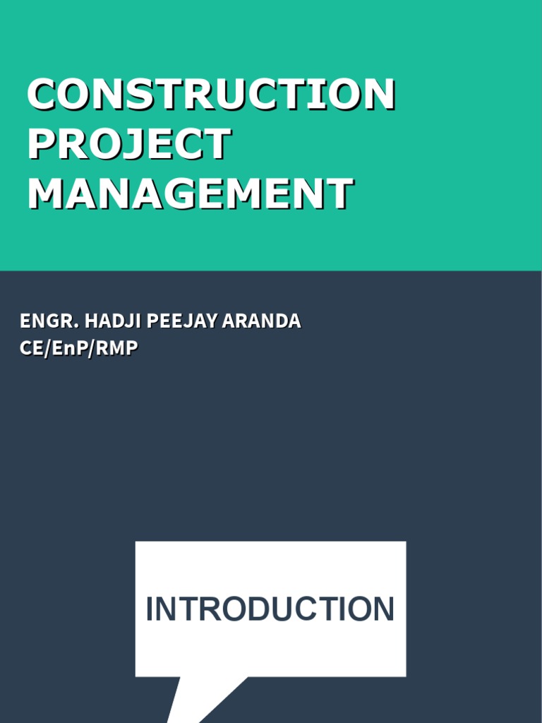 Construction Project Management Guide | PDF | Project Management | Economies