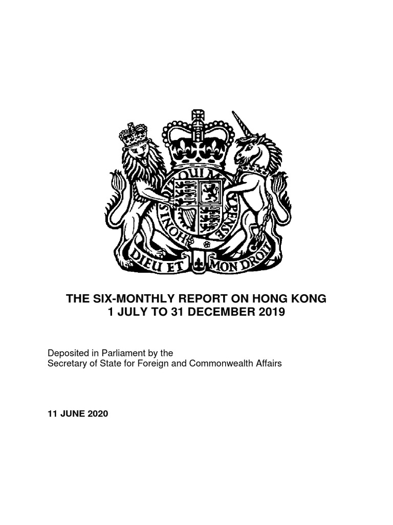 Hong Kong Six Monthly Report 1 July To 31 December 2019 | PDF | Special ...
