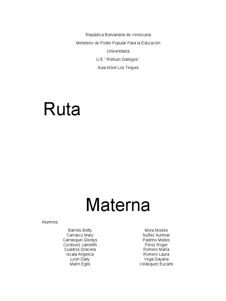Ruta Materna | PDF | Vacunas | Amamantamiento