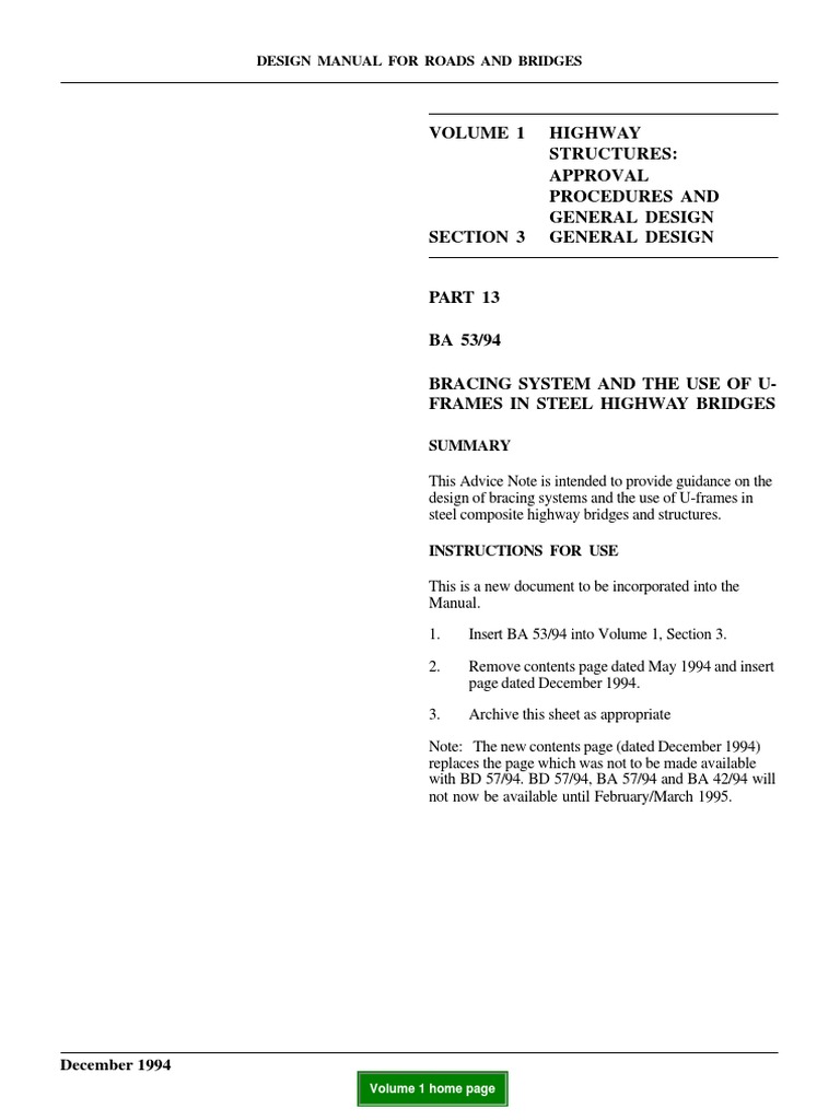 Highway Structures: Approval Procedures and General Design Section 3 General Design | PDF | Beam ...