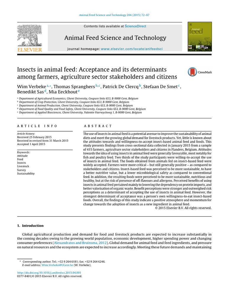 Insects in Animal Feed | PDF | Logistic Regression | Agriculture