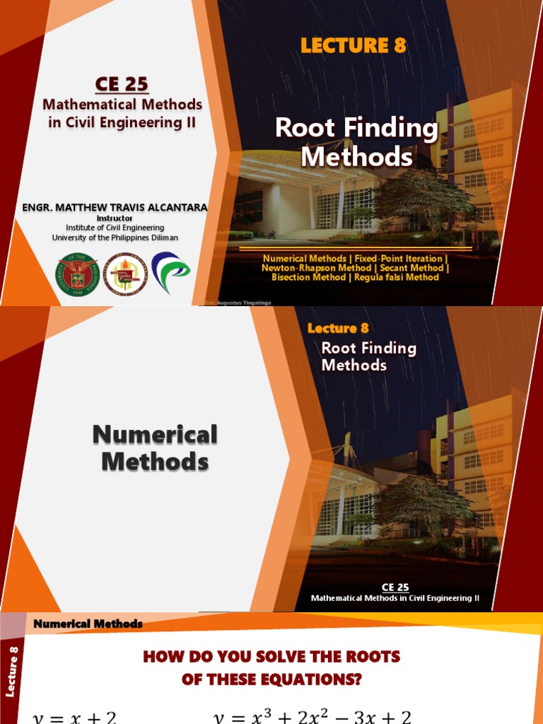 Root Finding Methods in Numerical Analysis | PDF | Numerical Analysis ...