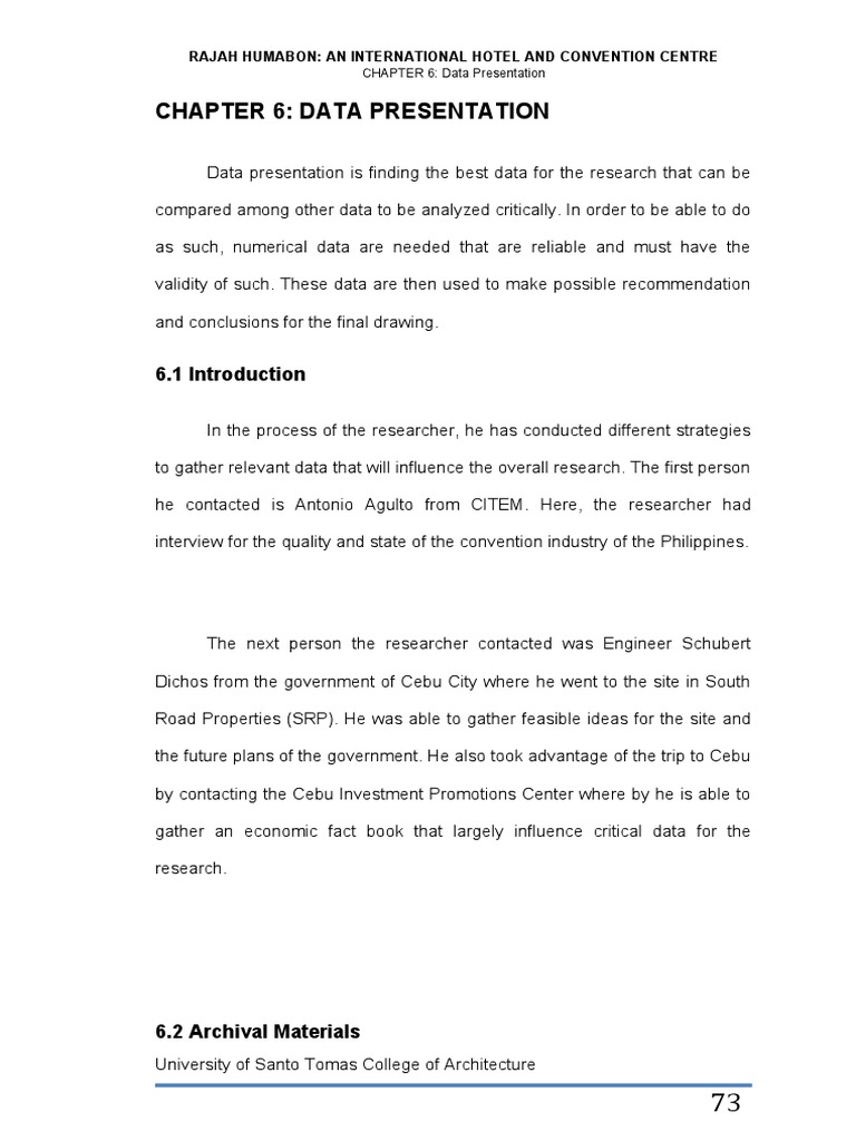 Chapter 6 Data Presentation | PDF | Cebu | Dubai