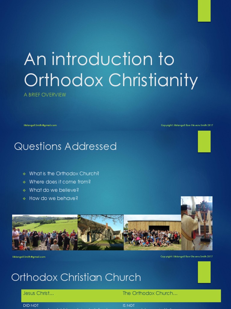 An Introduction To Orthodox Christianity (First Session - Longer) | PDF ...