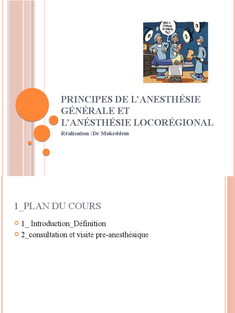 Anésthésies Général | PDF | Anesthésie | Médecine