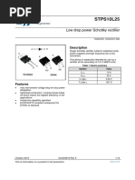 Datasheet Diode Power Schottky Rectifier STPS80L60CY PDF | PDF | Diode | Rectifier