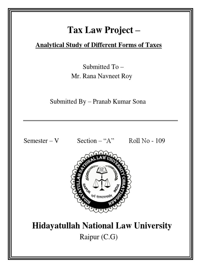 Analytical Study of Different Forms of Tax | PDF | Capital Gains Tax ...